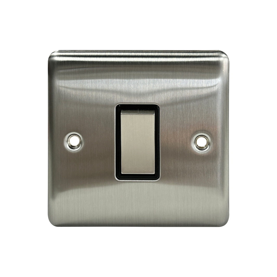 CA Switches & Sockets - Brushed Chrome Black Inserts – Thrion
