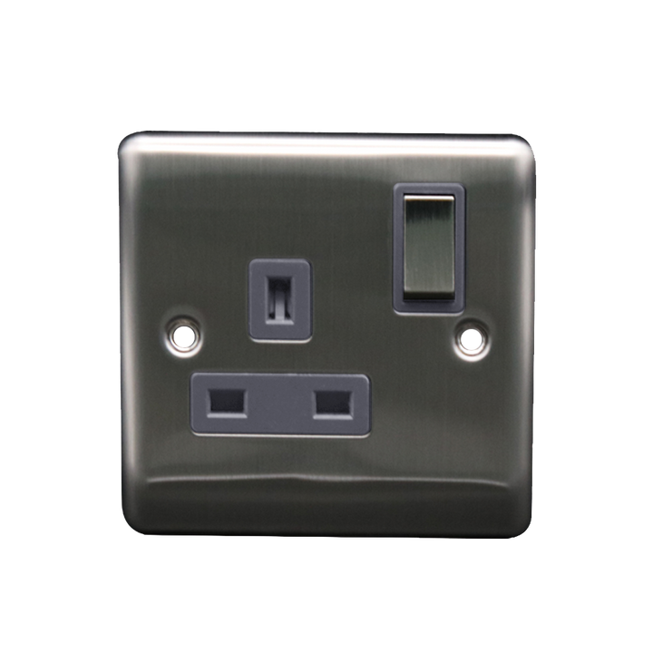 CA Switches & Sockets - Brushed Chrome Grey Inserts – Thrion
