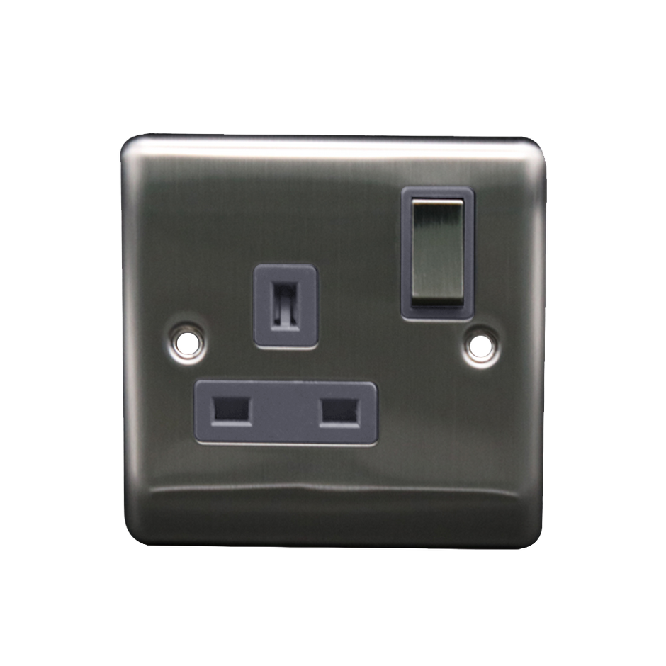 CA Switches & Sockets - Brushed Chrome Grey Inserts – Thrion